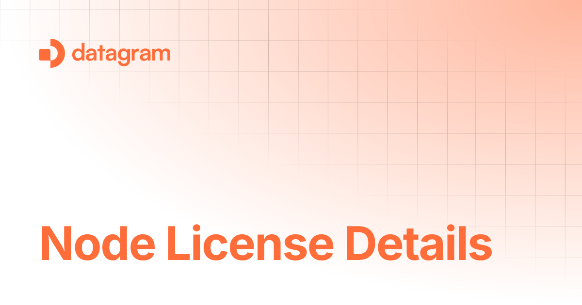 Node License Details | Datagram