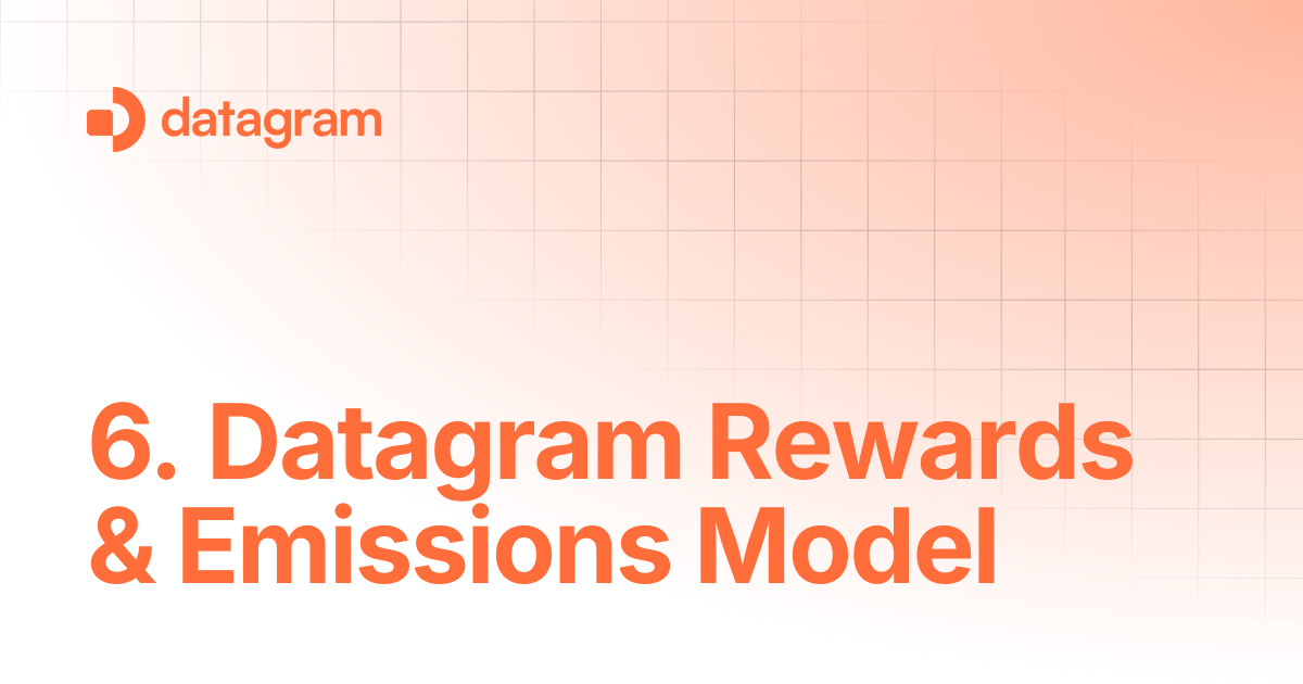 6. Datagram Rewards & Emissions Model | Datagram